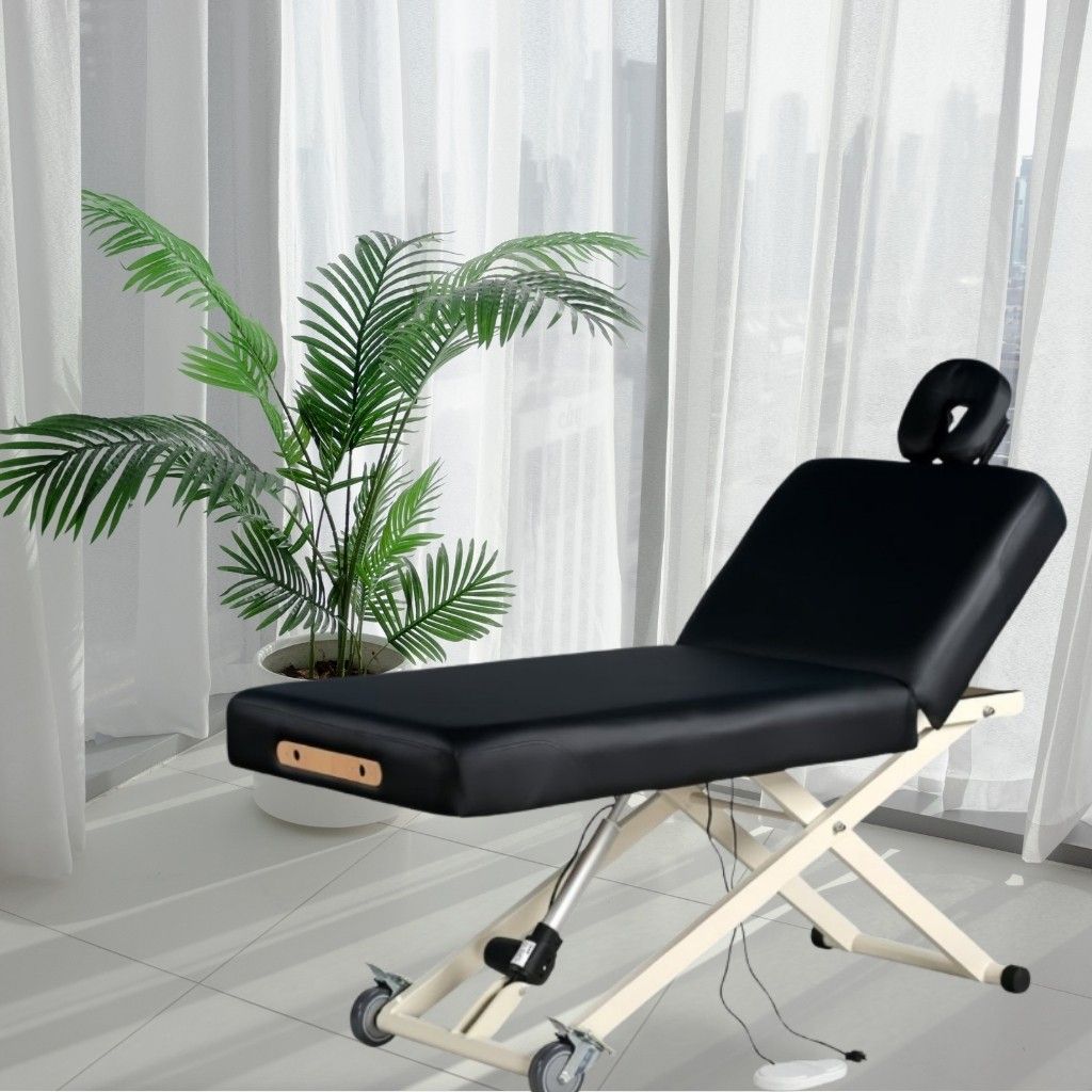 Professional Electric Lift Massage Table with Adjustable Backrest ...