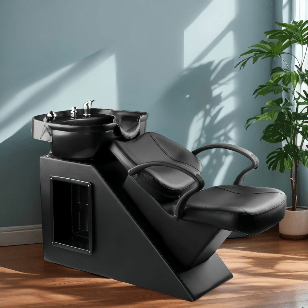 Barber shop sitting shampoo Unit Sink chair with Ceramic Basin ...